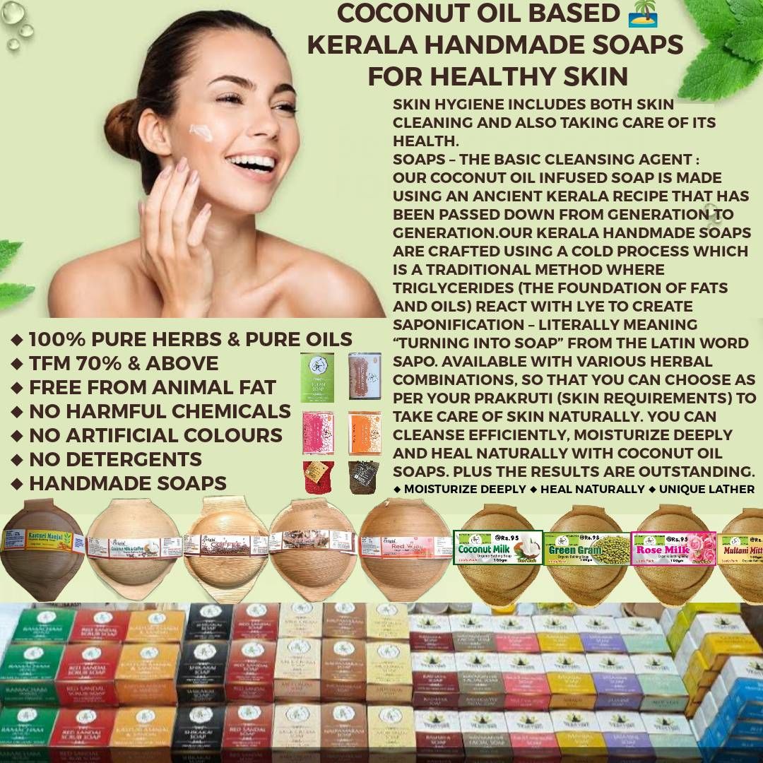 COCONUT OIL BASED KERALA Handmade Organic Soaps: FOR HEALTHY SKIN ...